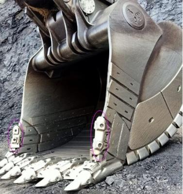 China Heavy Duty Excavator Bucket Side Cutter Protector For Mining Liebherr R9350 for sale