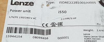 China I500 Lenze I5DAE222B10010000S 1ph To 3ph AC Inverter Drive 9.6A 2.2kW 230V for sale