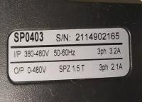 China Nidec Control Techniques Emerson Unidrive SP0403 AC Drive 0.75kW 0-480V 3PH 2.1A for sale