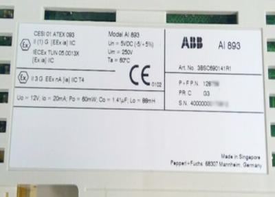 China AI893 PLC I/O Module 3BSC690141R1 S800 Analog Input TC/RTD Module for sale