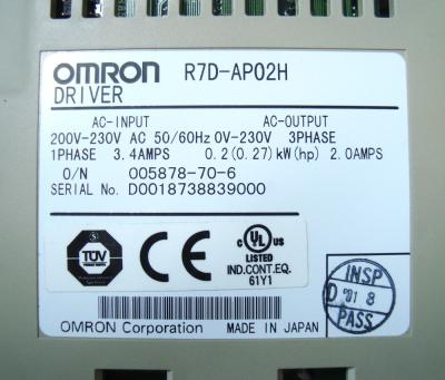 China Omron R7d-Bp01l Servo Ac 100vac Supply 1.6a 100v Load Maximum Motor Capacity 100w for sale