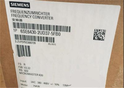 China 6SE6 430-2UD37-5FB0 Siemens Variable Frequency Inverter 3AC 380-480 SQUARED TORQUE POWER 75 KW for sale