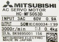 China Mitsubishi 50W HC-MFS053D 0.9A 51V Industrial AC Servo Motor New original for sale