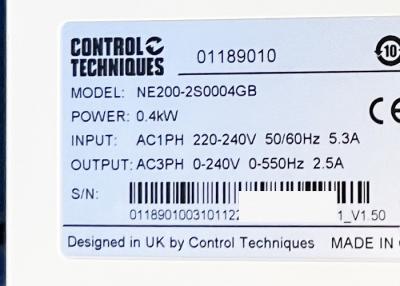 China NE200-2S0004GB Variable Speed AC drive 400W 220-240VAC 50-60HZ for sale