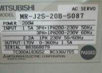 China MR-J2S-20B-S087  Mitsubishi Industrial 200W Servo DriveAC AMPLIFIER 170V 360Hz 1.5A for sale