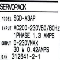 China SGD-A3AP Yaskawa Servo Drive Input 1.3 AMPS SERVOPACK 50/60hz One Phase for sale