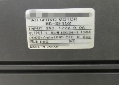China 1.5Kw 3 Phase Servo Motor , MITSUBISHI AC Strong Servo Motor HC-SF152 HC-SF152K for sale