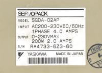 China Yaskawa Sigma Series SGDA-02AP Servo Drives New In Original Box for sale