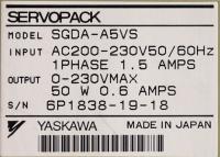 China SGDA-A5VS Brand Yaskawa New Industrial Servo Drives In Original for sale