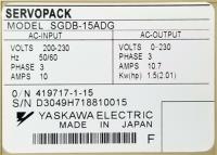 China Yaskawa Industrtial Servo Drives SGDB-15ADG Brand Original New for sale