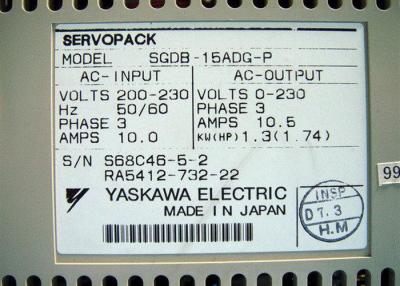 China SGDB-15ADG-P AC Servo Drives Brand New Yaskawa In Original Box for sale
