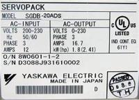 China Yaskawa New SGDB-20ADS Industrial Servo Drives Brand New In Box for sale
