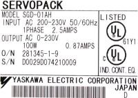 China Yaskawa SGD-01AH 200V AC Servo Drives Brand New Original Box for sale