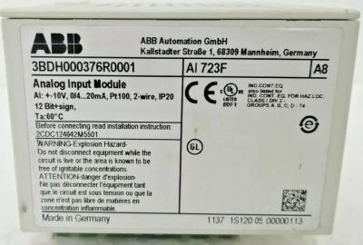China ABB 3BDH000376R0001  AI 723F Analog Input Module  I-O_Module  0.15kg for sale