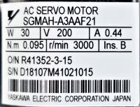 China Yaskawa AC Servo Motor SGMAH-A3AAF21 Brand New In Original Box for sale