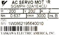 China 200W Industrial Servo Motor Yaskawa SGMPH-02A1E4CD Original New for sale