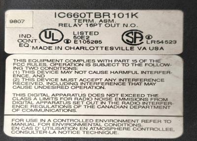 China The GE Fanuc IC660TBR101 assembly is a terminal assembly for Genius I/O devices for sale