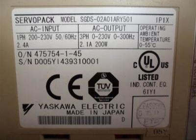 China Heavy Duty Industrial YASKAWA Servo System IP20 To IP66 Protection Class 1.3kW Vector Control for sale