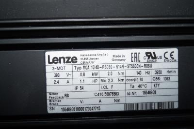 China Lenze MCA 10I40- RS0B0-N14N-ST5S00N-R0SU 1.4751242 LB-FT Torque for sale