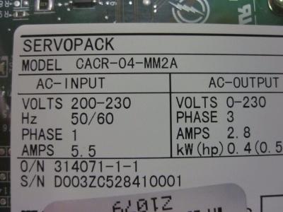 China Yaskawa CACR-04-MM2A  Industrial Servo Drive Power dissipation in W 3 W 1 Channel for sale