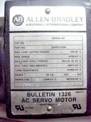 China Top- Limit Switches AB 1326AB-A3E-11-A4 SERV MTR 48IN-LB 3K-RPM 90V BRK STD INCH for sale