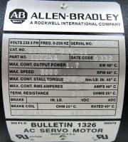 China Upgrade to AB 1326AB-B2C-11 Torque Plus Series AC Servo Motors for Optimal Performance for sale