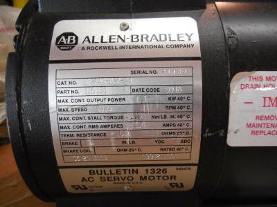China AB 1326AB-B2C-21 Torque Plus Series Servomotors for the 1391-DES AC Servo Drive for sale