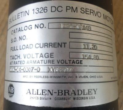 China Versatile AB 1326-DPA4B Allen Bradley DC Servo Motor for Various Machinery Needs for sale