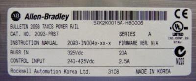 China ALLEN-BRADLEY 2093-PRS7 KINETIX 2000 SERVO POWER RAIL 7 SLOTS for sale