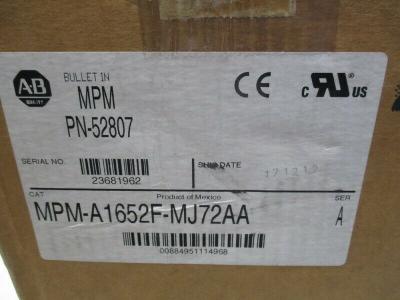 China ALLEN-BRADLEY MPM-A1652F-MJ72AA MP-Series MPM 240V AC Rotary Servo Motor for sale
