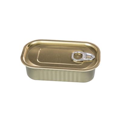 China 311# Support Custom Tuna Fish Seal Square Food Ring Pull Tin Can for sale
