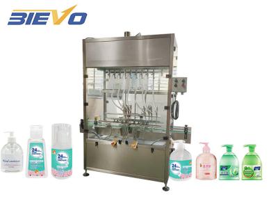 China Automatic Liquid Hand Sanitizer Filling Machine 100-500ml Piston Filler with Capping Labeling for sale