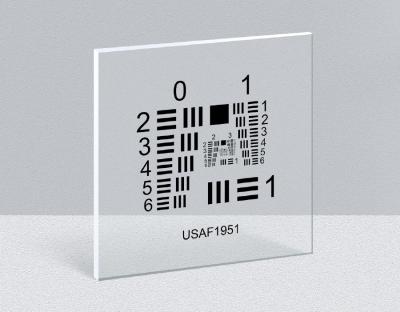 China Quartz Glass High Precision Resolution Test Card USAF1951 Positive / Negative Film for sale