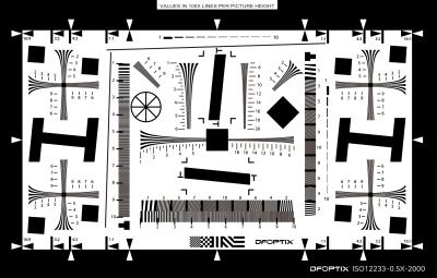 China ISO 12233 Standard Image Resolution Test Card 2000 Line for sale