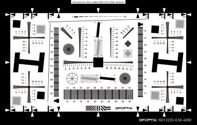 China Enhanced Resolution Test Chart ISO12233 4000 Lines For High Precision Imaging Devices for sale