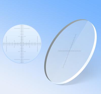 China Cross-Type Micrometer Reticle  High Precision Quartz Glass Reticle Photolithography Reticle for sale