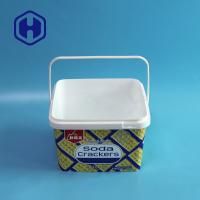China Empty Snack Biscuit 3L Square Plastic Box with Lid Handle PP Food Grade 3000ml for sale