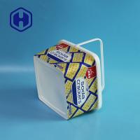 China Empty Snack Biscuit 3L Square Plastic Box with Lid Handle PP Food Grade 3000ml for sale
