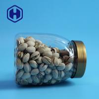 China 570ml PET Wide Mouth Screw Lid Plastic Cashew Jars BPA Free Transparent 72x126mm for sale