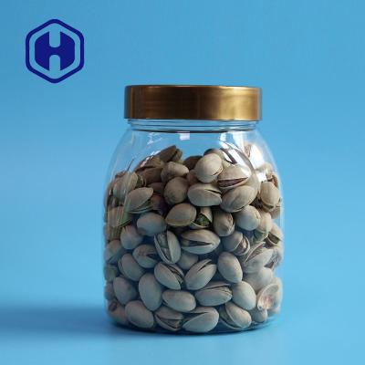 China 570ml PET Wide Mouth Screw Lid Plastic Cashew Jars BPA Free Transparent 72x126mm for sale