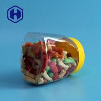 China 480ml Disposable PET Plastic Candy Jars with Lid Food Safe Sweet Fondants for sale
