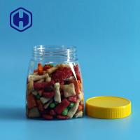 China 480ml Disposable PET Plastic Candy Jars with Lid Food Safe Sweet Fondants for sale