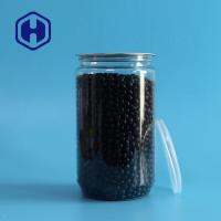 China 30oz 900ml Airtight Transparent PET Plastic Can for Fruit Candies for sale