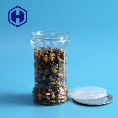 China 300# 420ml Food Grade Clear PET Plastic Cans with Aluminum Easy Open End for sale