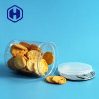 China Transparent PET Can with Aluminum Lid 335ml for Cashew Biscuits Food Packaging for sale