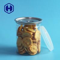 China Transparent PET Can with Aluminum Lid 335ml for Cashew Biscuits Food Packaging for sale