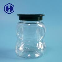China PET Screw Top Plastic Jar 400ml 108mm Height Food Grade for Beans Peanut for sale
