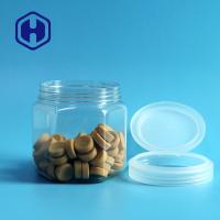 China Custom Packing Empty Hexagon Plastic Candy Jars Wide Mouth 87mm Flip Top for sale