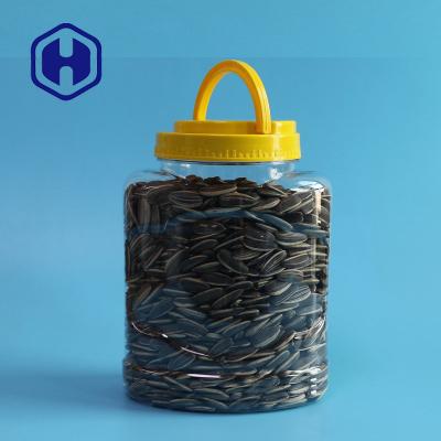 China Nuts Kernels Oval Bpa Free Plastic Food Packaging Jar 1150ml With Lid Handle for sale