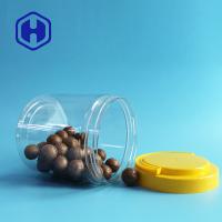 China 120mm Round PET Straight Sided Plastic Jar 1380ml 47oz with Lid Handle Food Grade Transparent for sale
